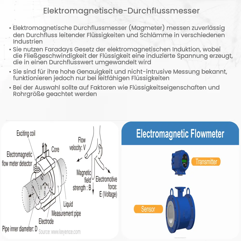 Elektromagnetische Durchflussmesser | Wie es funktioniert, Anwendung & Vorteile