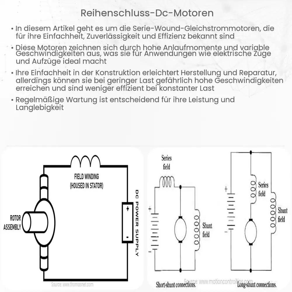 Reihenschluss-DC-Motoren | Wie es funktioniert, Anwendung & Vorteile
