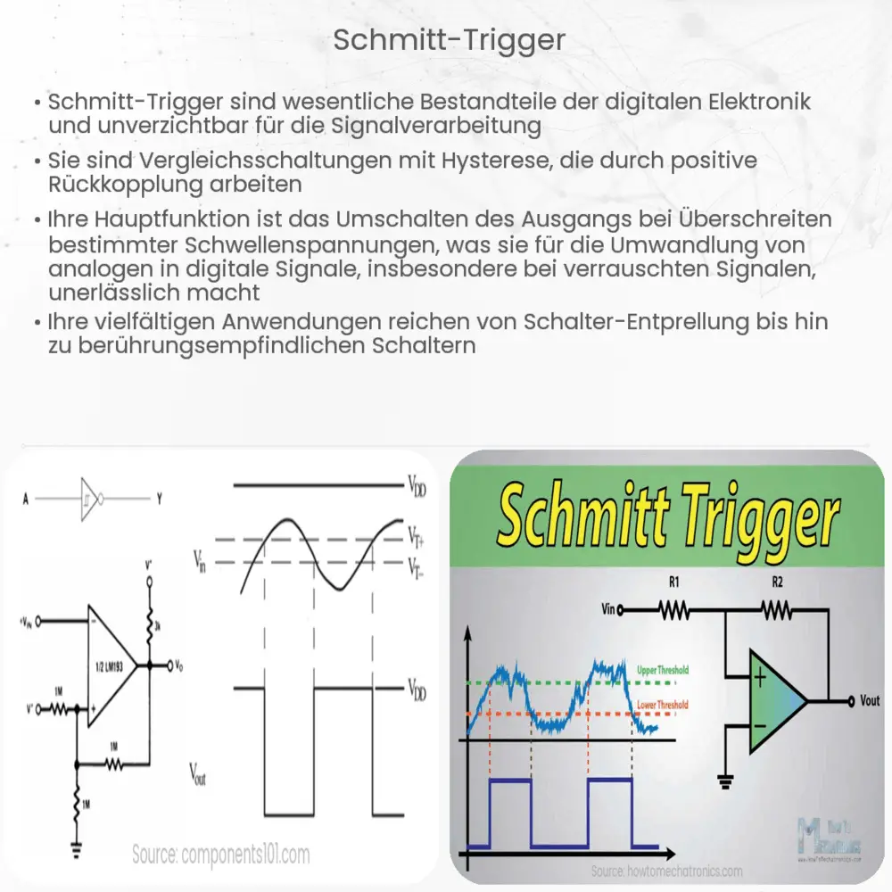 Schmitt-Trigger | Wie es funktioniert, Anwendung & Vorteile