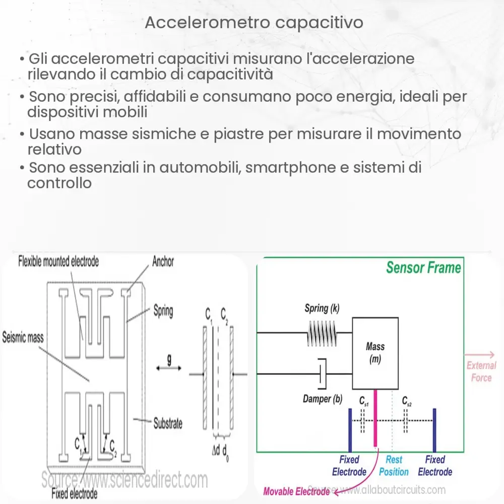Accelerometro capacitivo| Come funziona, Applicazione e Vantaggi