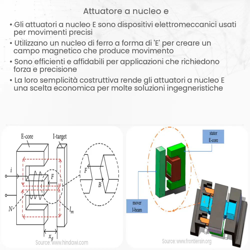 Attuatore a nucleo E| Come funziona, Applicazione e Vantaggi