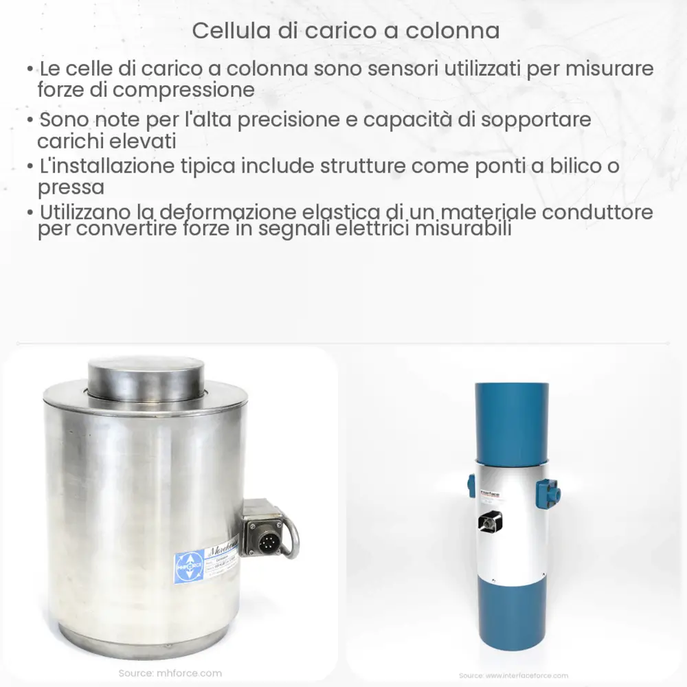 Cellula di carico a colonna| Come funziona, Applicazione e Vantaggi
