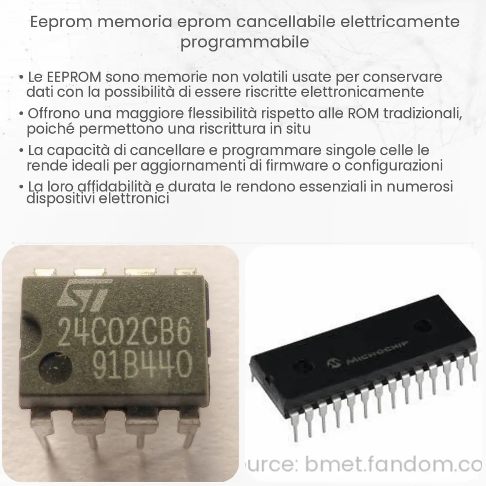 EEPROM (Memoria EPROM cancellabile elettricamente programmabile)| Come funziona, Applicazione e ...