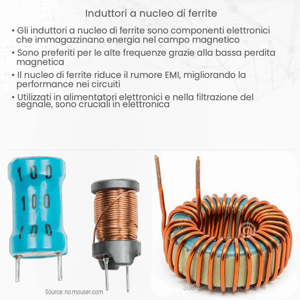 Induttori a nucleo di ferrite| Come funziona, Applicazione e Vantaggi