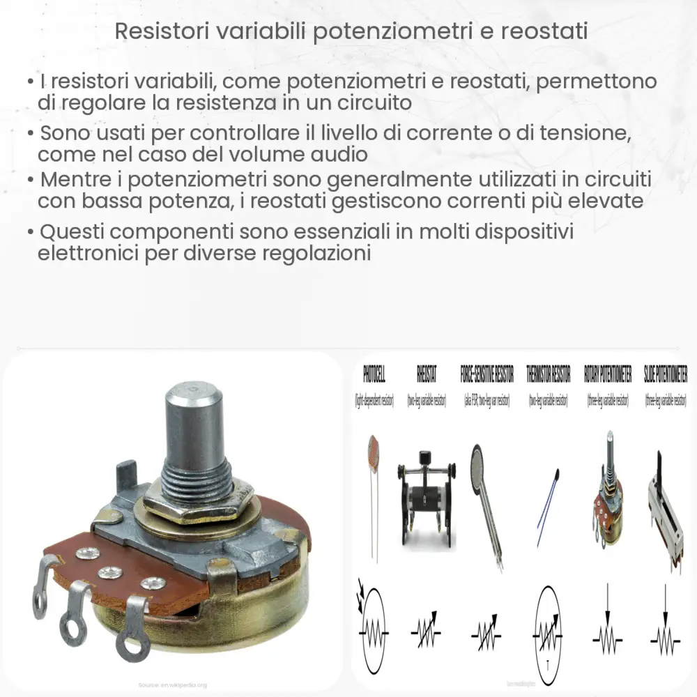 Quali sono i diversi tipi di resistori variabili e le loro applicazioni?