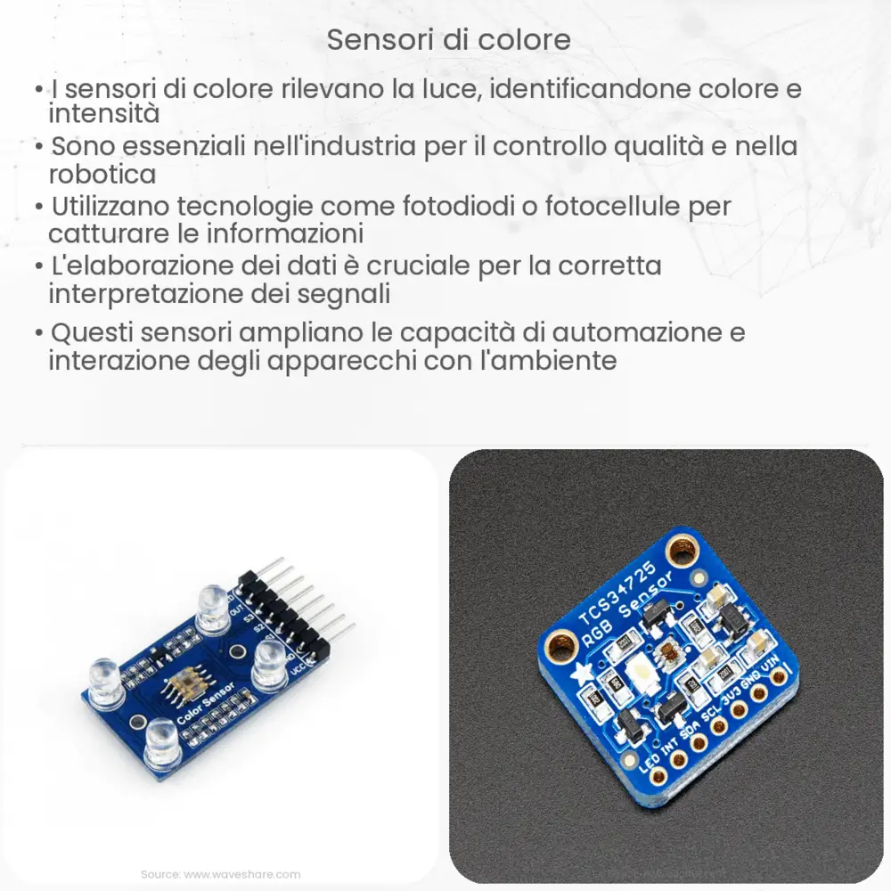 Sensori di colore| Come funziona, Applicazione e Vantaggi