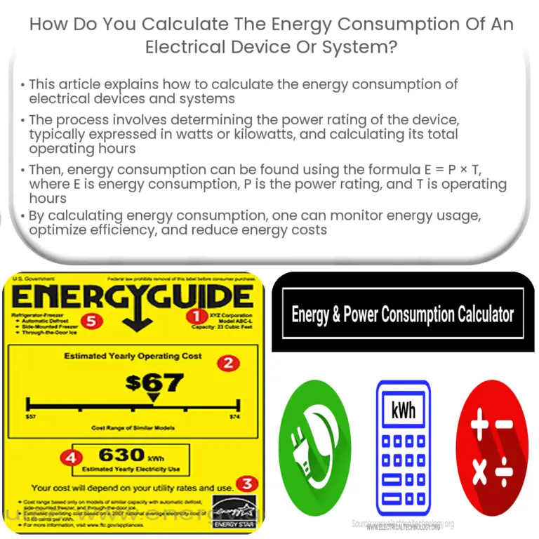 How do you calculate electrical energy consumption? | Electricity ...