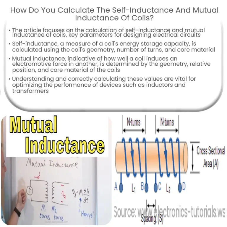 How do you calculate the mutual inductance between two coils?