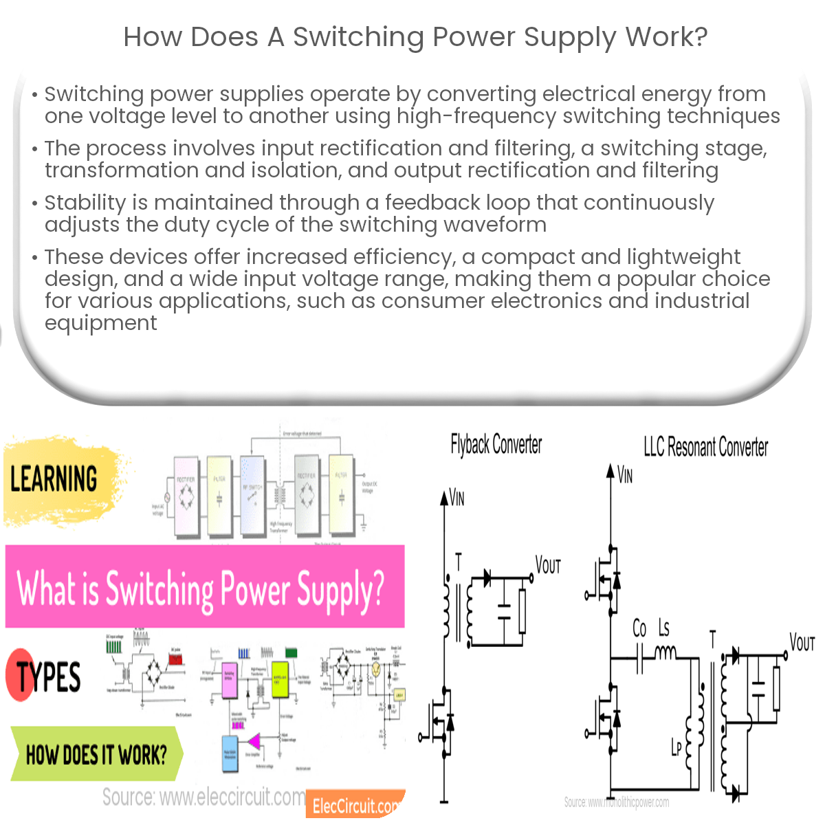 How does a switching power supply work? How does a switching power supply work?