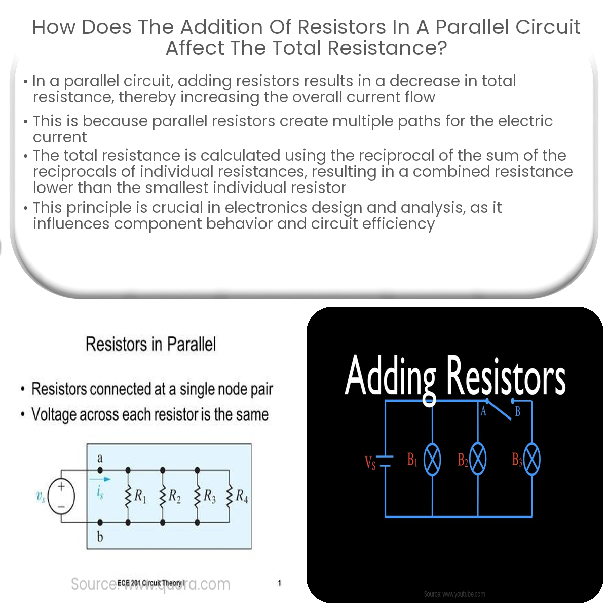 How does the addition of resistors in a parallel circuit affect the ... How does the addition of resistors in a parallel circuit affect the ...