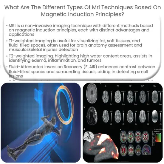 4 examples of most common magnetic resonance imaging (MRI) techniques
