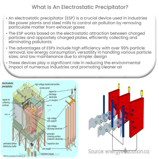 How does an electrostatic precipitator work?
