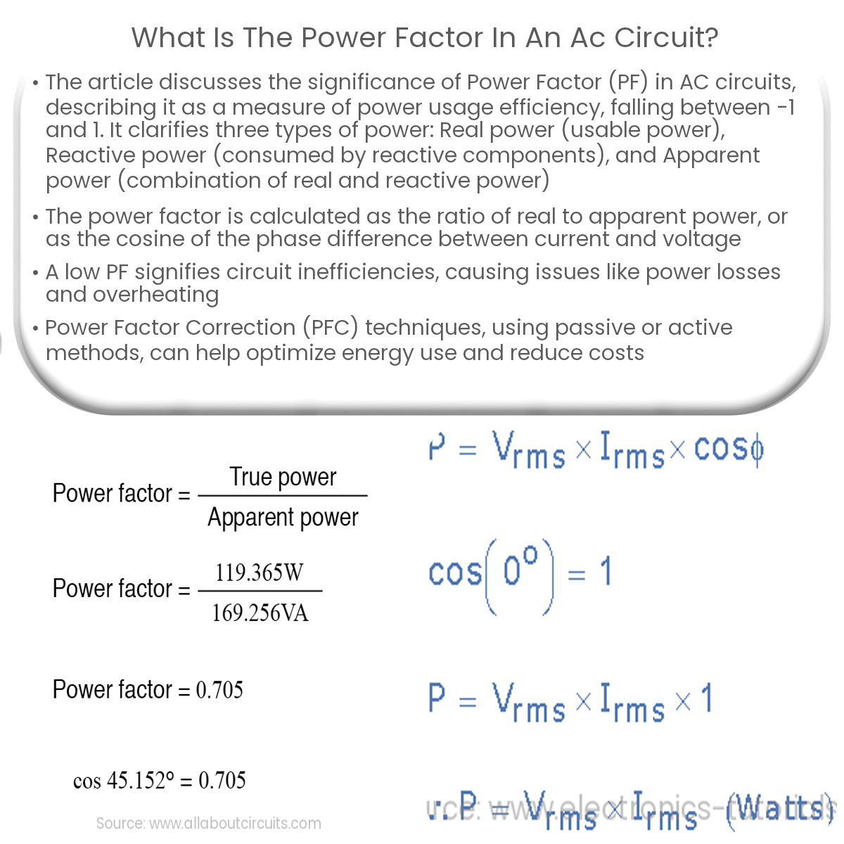 Power Factor Formula Ac Circuit Power Factor Formula Ac Circuit