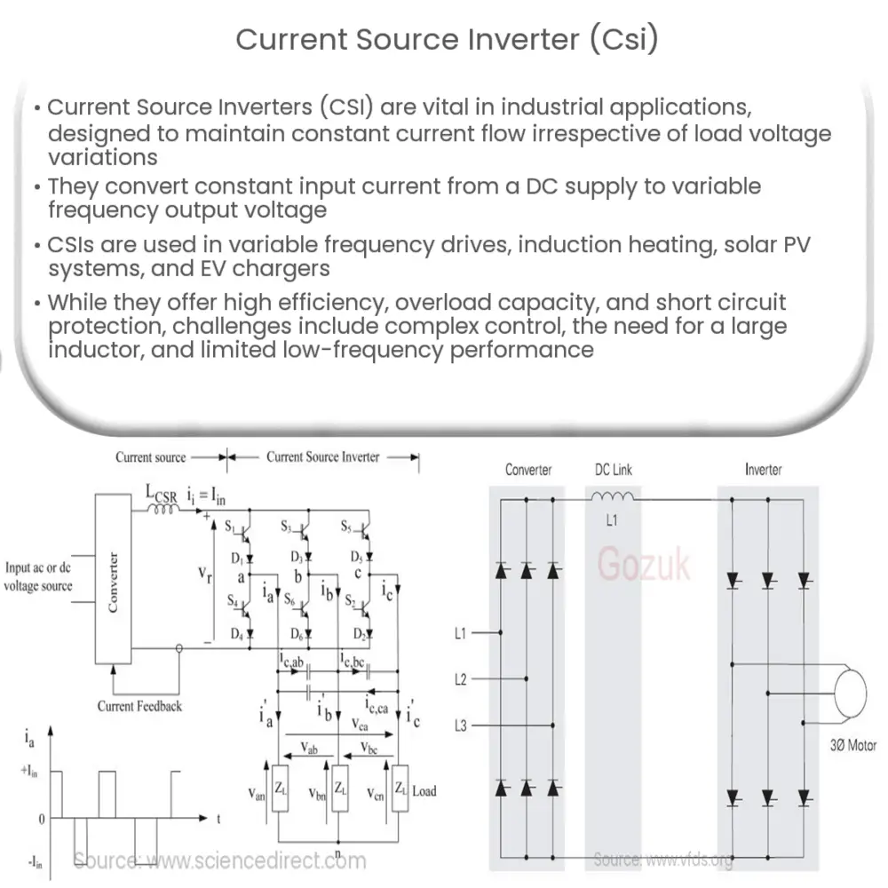 Current Source Inverter Csi How It Works Application And Advantages