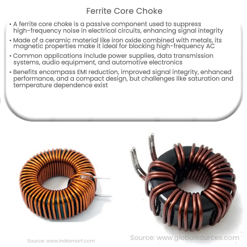 Ferrite Core Choke How It Works Application And Advantages