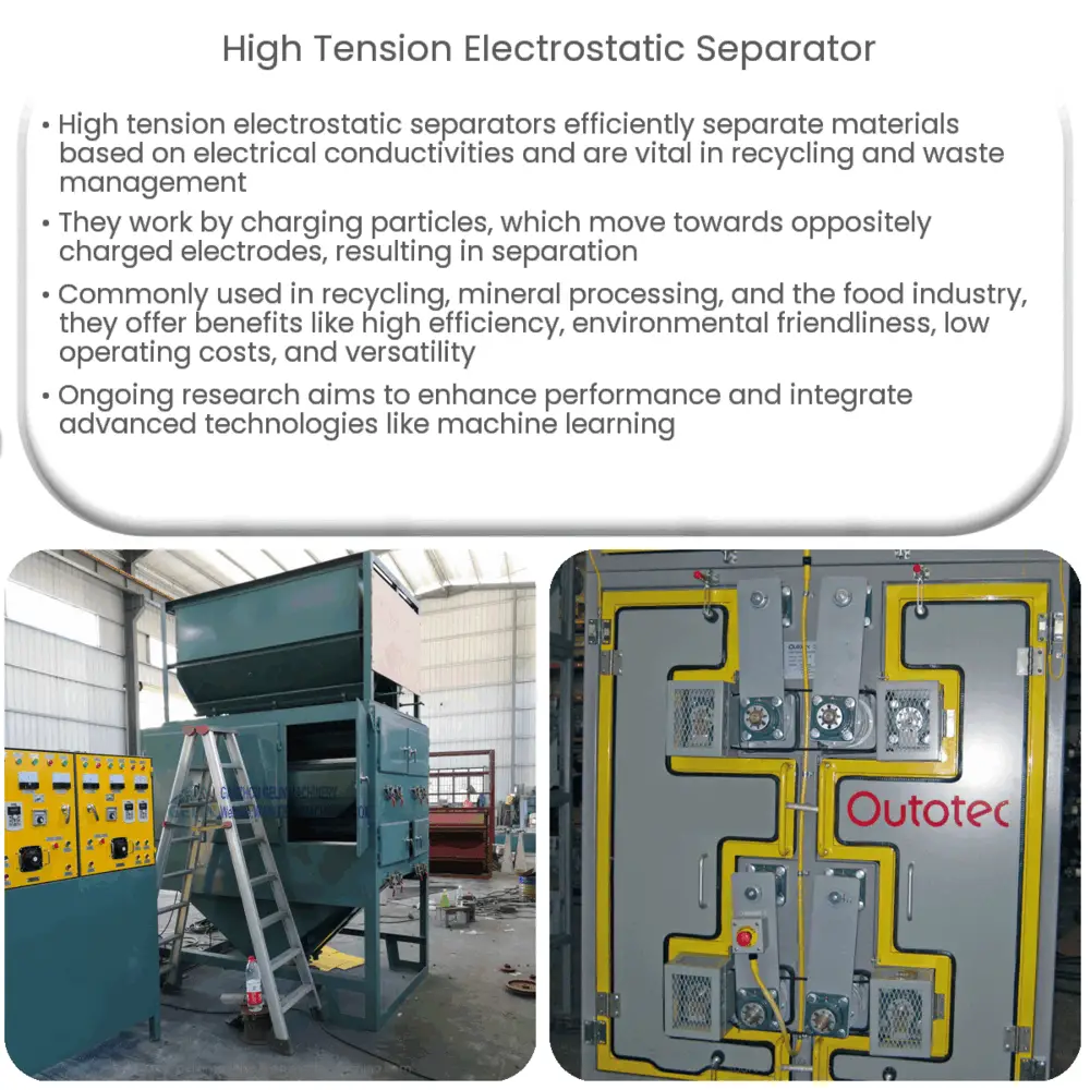 High tension electrostatic separator | How it works, Application ... High tension electrostatic separator | How it works, Application ...