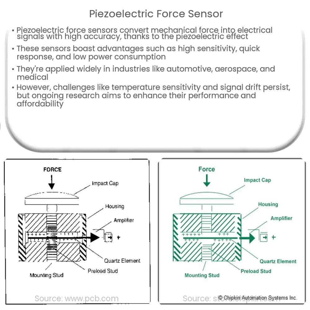 Piezoelectric force sensor | How it works, Application & Advantages Piezoelectric force sensor | How it works, Application & Advantages