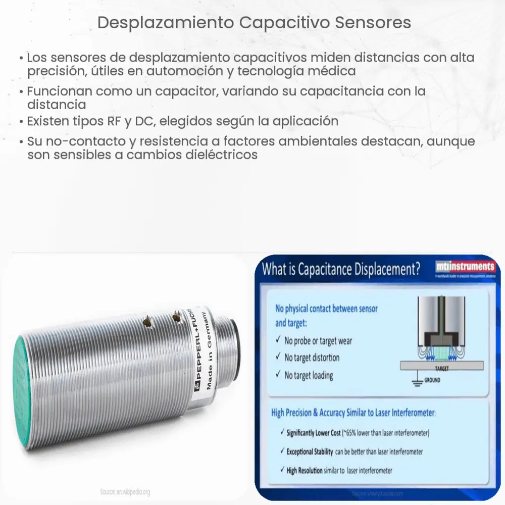 Desplazamiento capacitivo sensores – Electricity – Magnetism