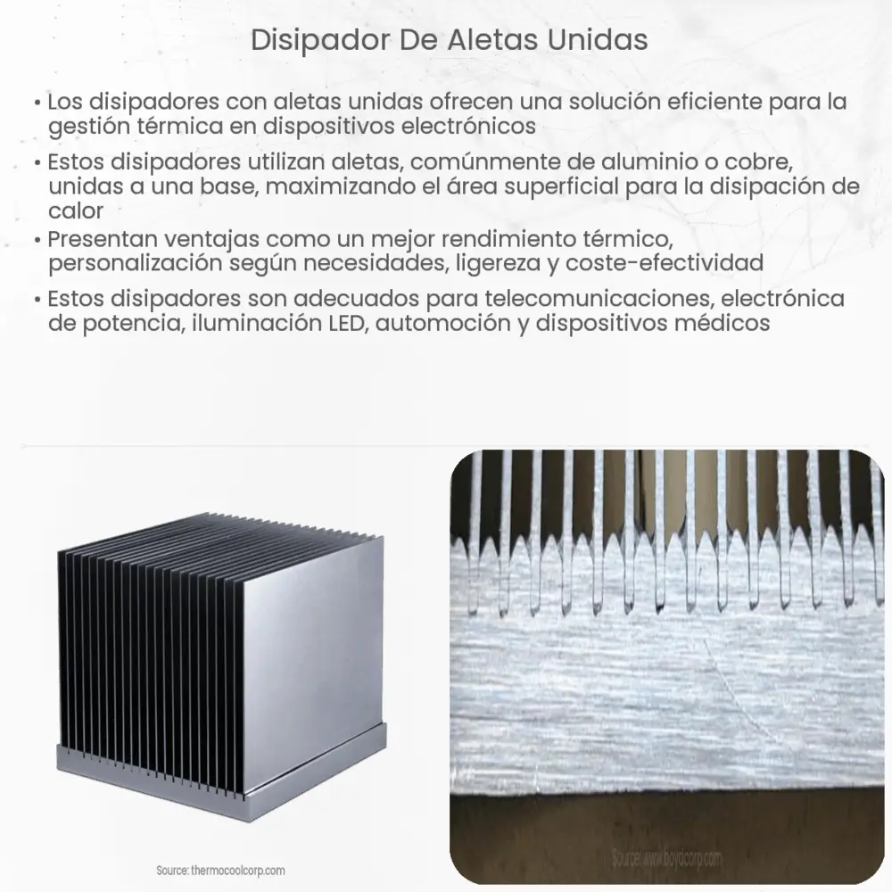 Disipador de aletas unidas | How it works, Application & Advantages