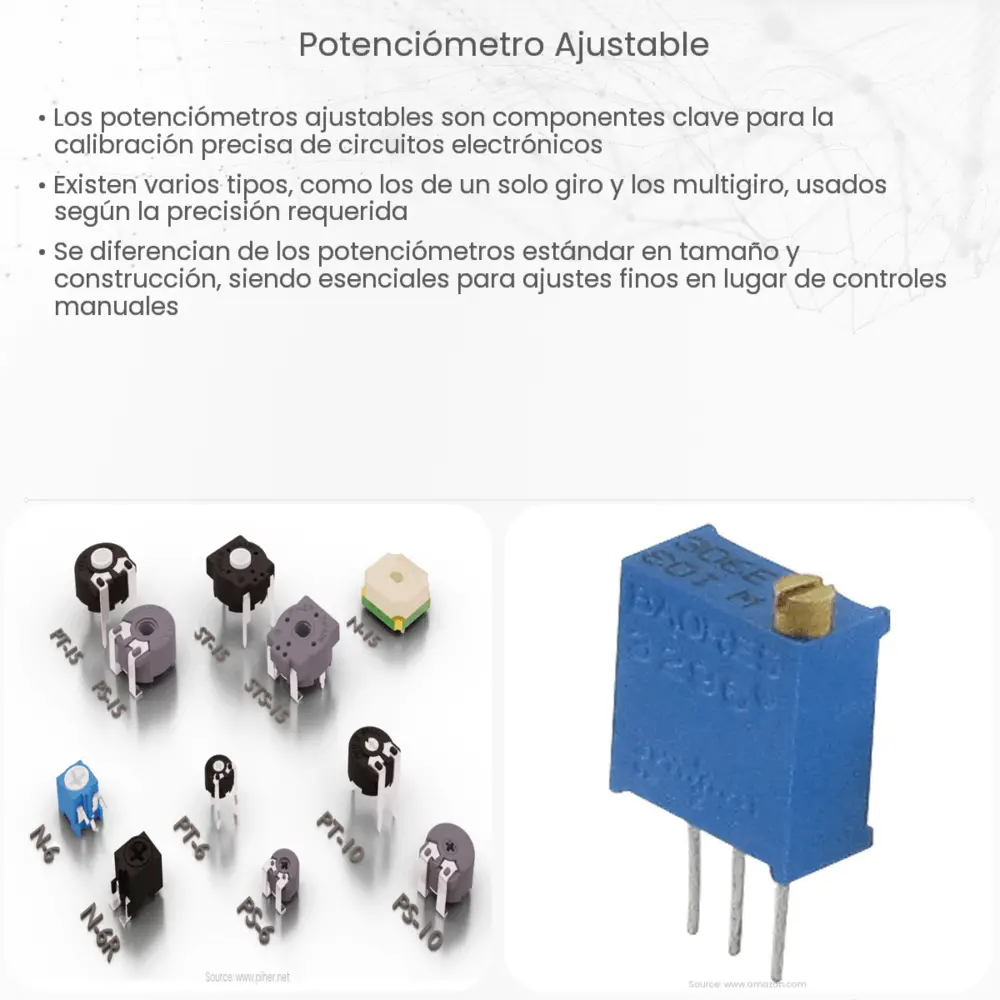 Potenciómetro ajustable | How it works, Application & Advantages