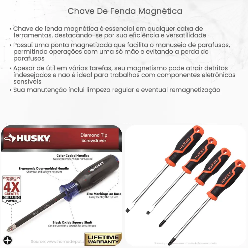 Chave de fenda magnética | Como funciona, aplicação e vantagens