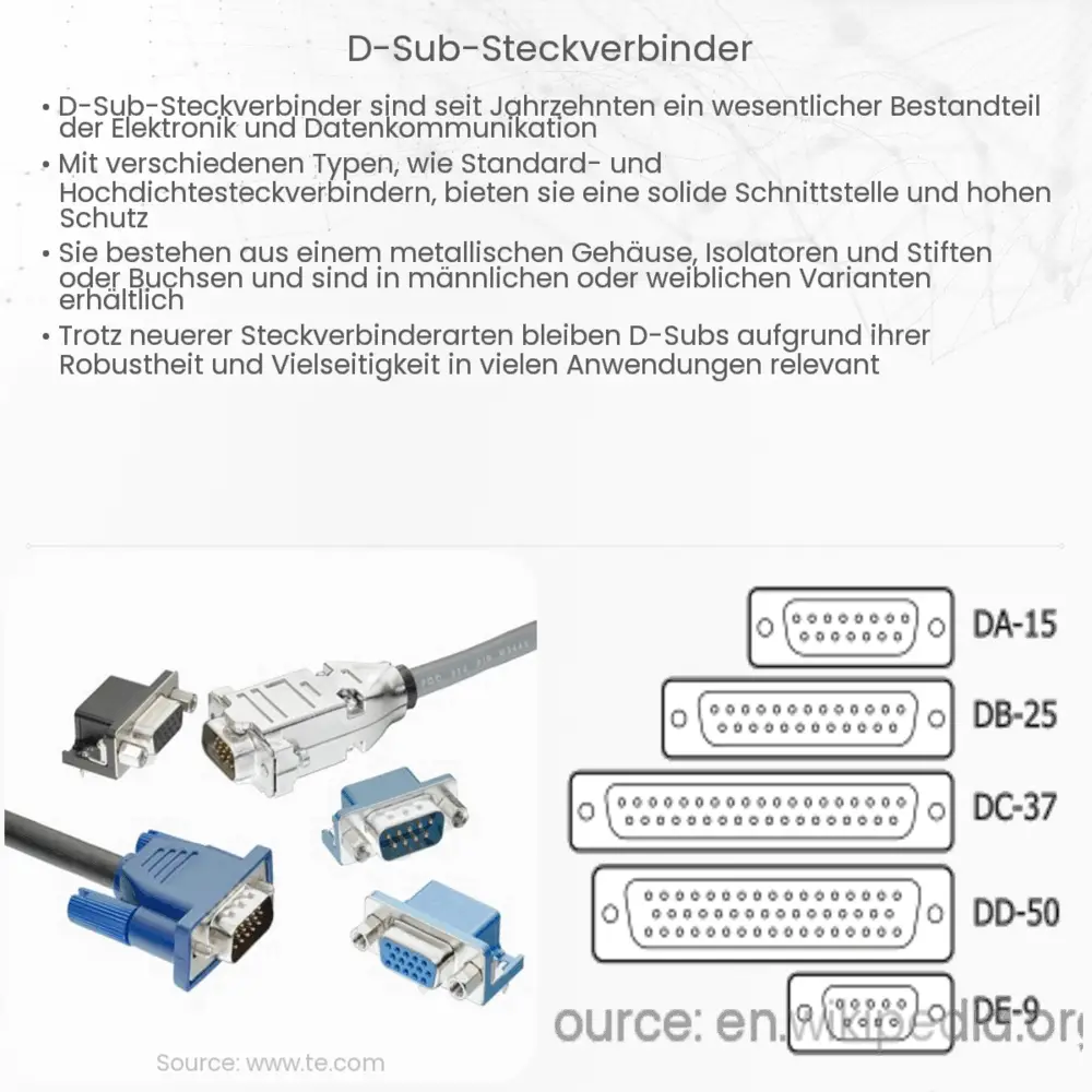 D-Sub-Steckverbinder | Wie es funktioniert, Anwendung & Vorteile