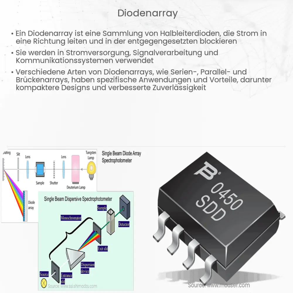 Diodenarray | Wie es funktioniert, Anwendung & Vorteile