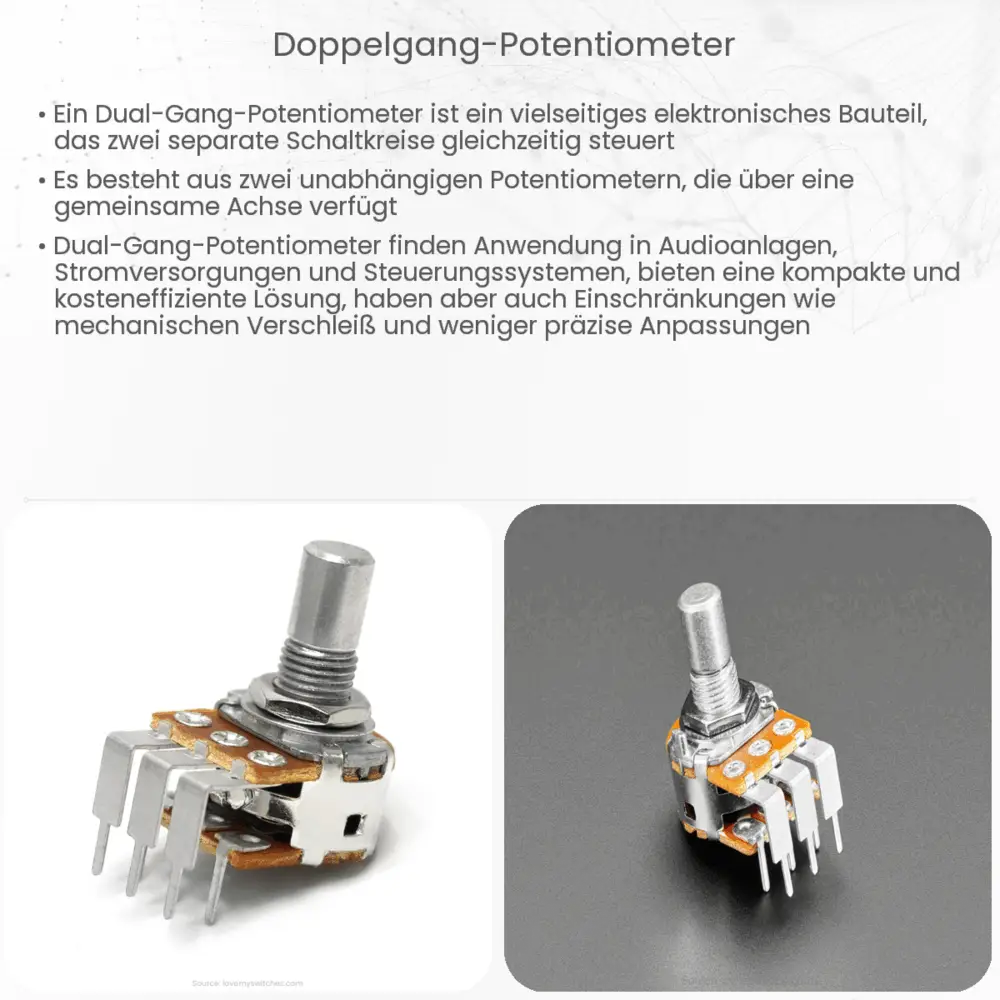 Doppelgang-Potentiometer – Electricity – Magnetism