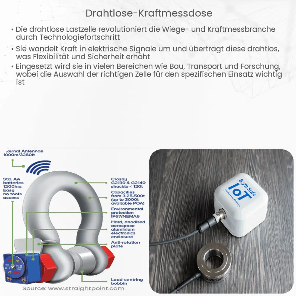 Drahtlose Kraftmessdose | Wie es funktioniert, Anwendung & Vorteile