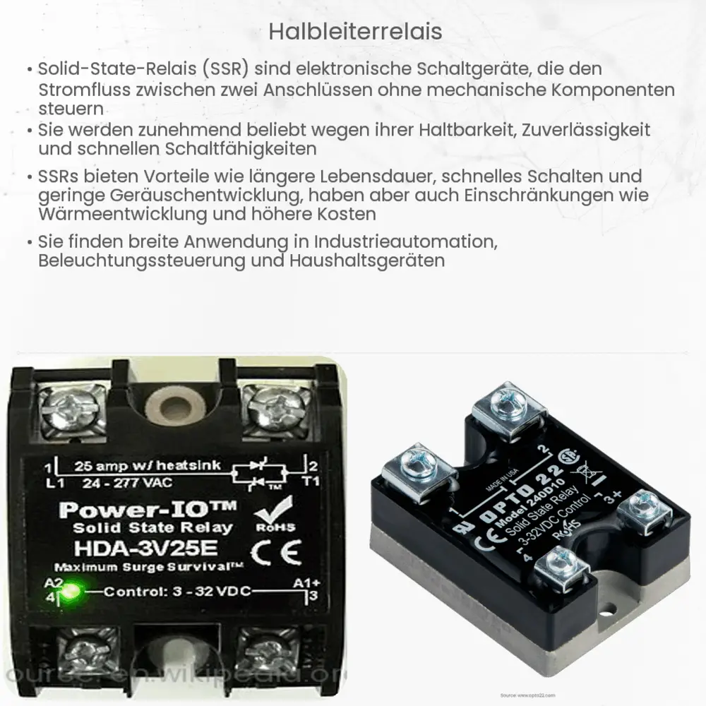 Halbleiterrelais | Wie es funktioniert, Anwendung & Vorteile