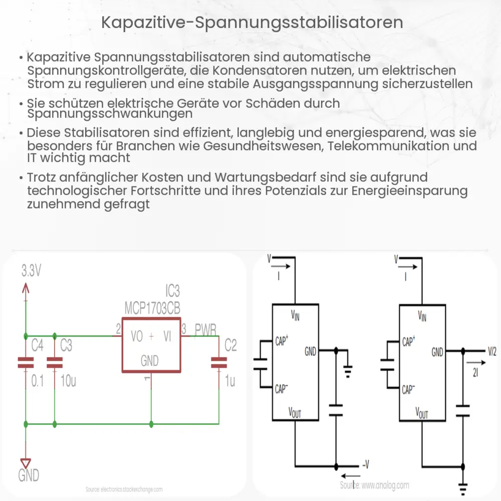 Kapazitive Spannungsstabilisatoren | Wie es funktioniert, Anwendung ...
