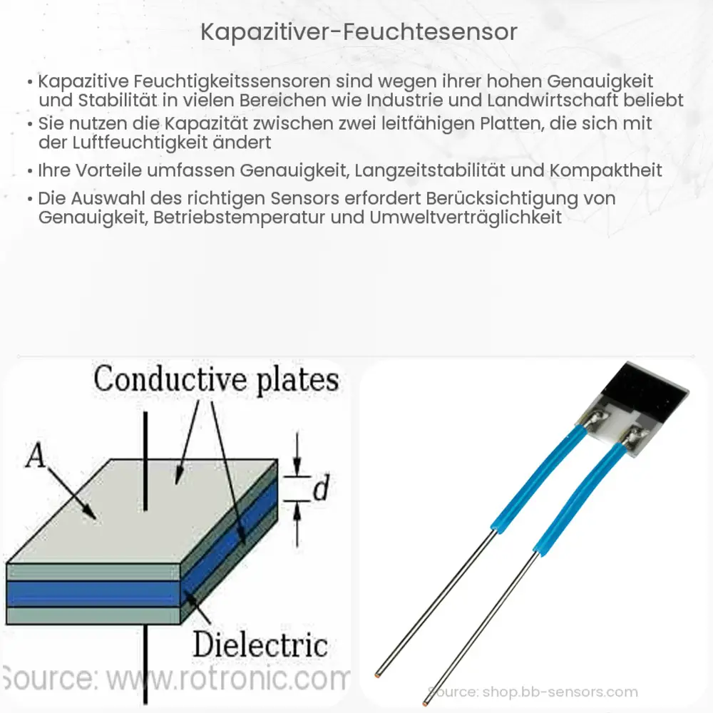 Kapazitiver Feuchtesensor | Wie es funktioniert, Anwendung & Vorteile