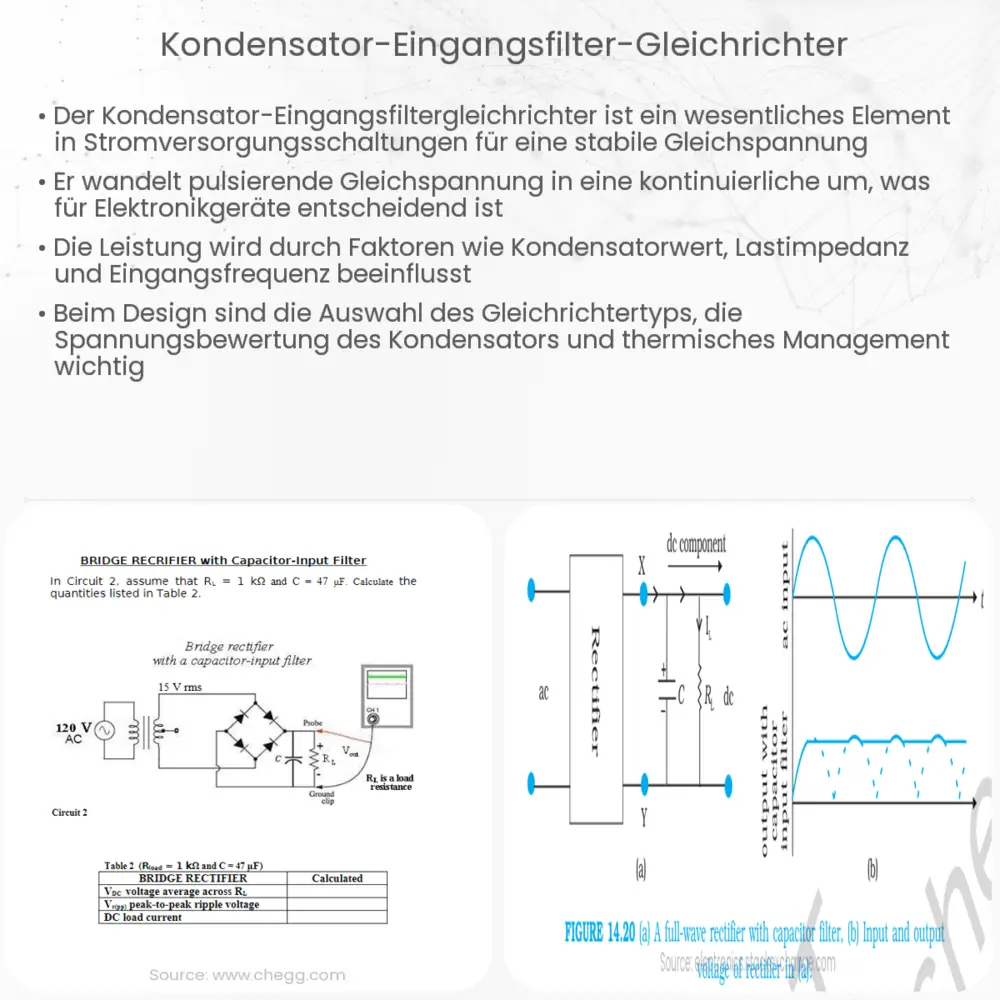 Kondensator Eingangsfilter Gleichrichter – Electricity – Magnetism
