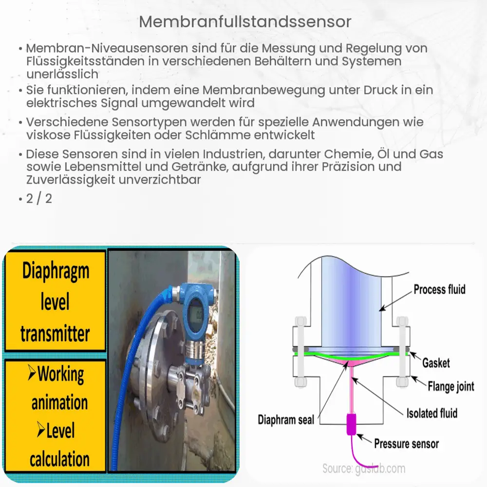 Membranfüllstandssensor | Wie es funktioniert, Anwendung & Vorteile