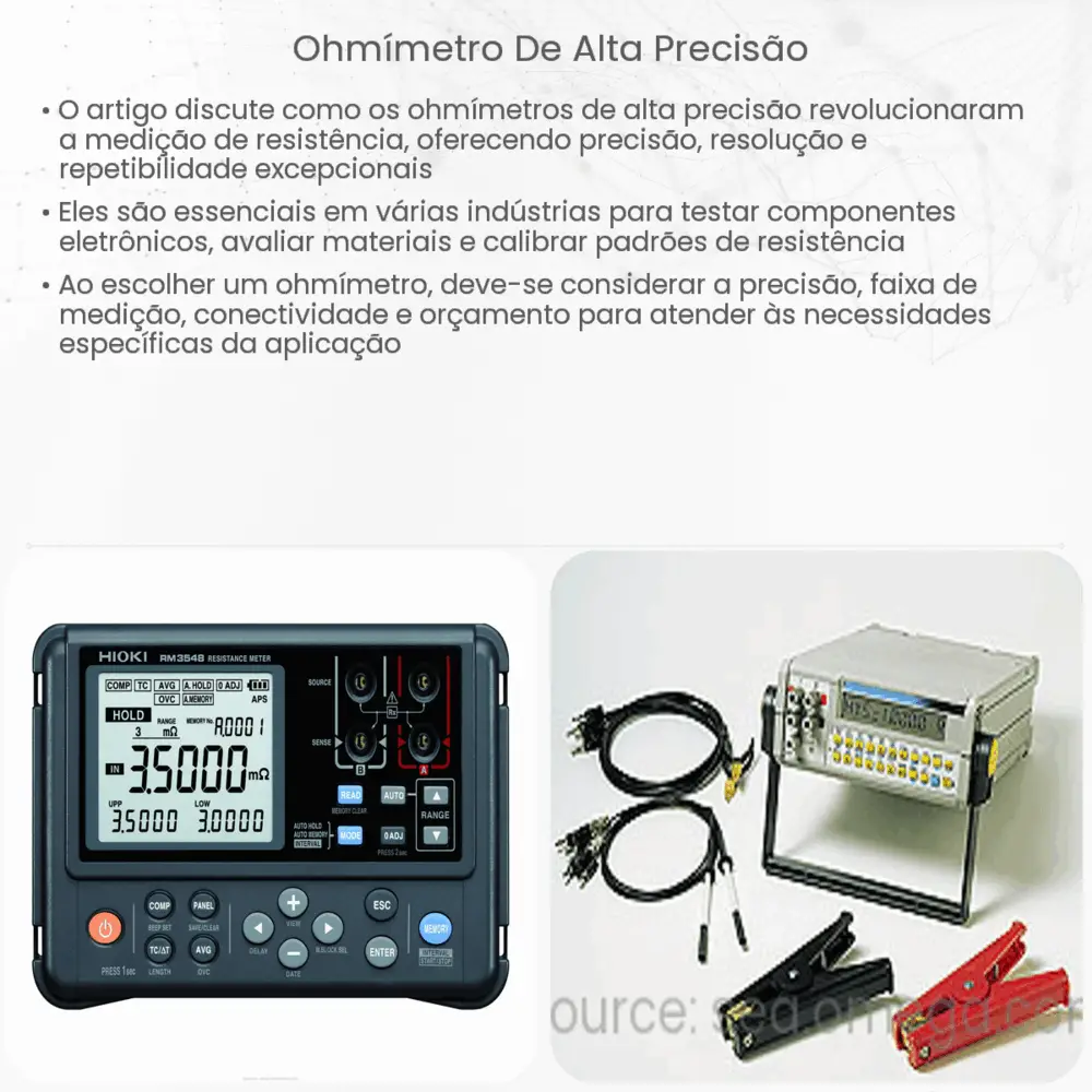 Ohmímetro de alta precisão | Como funciona, aplicação e vantagens