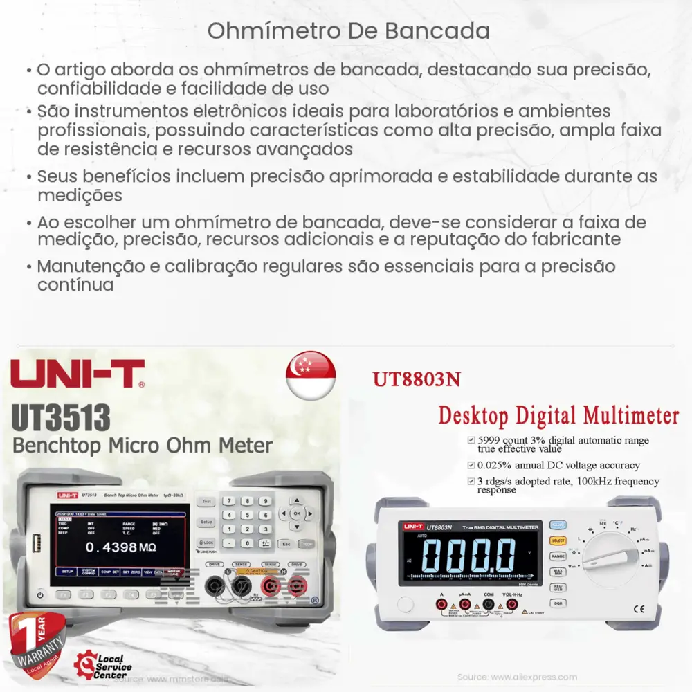 Ohmímetro de bancada | Como funciona, aplicação e vantagens