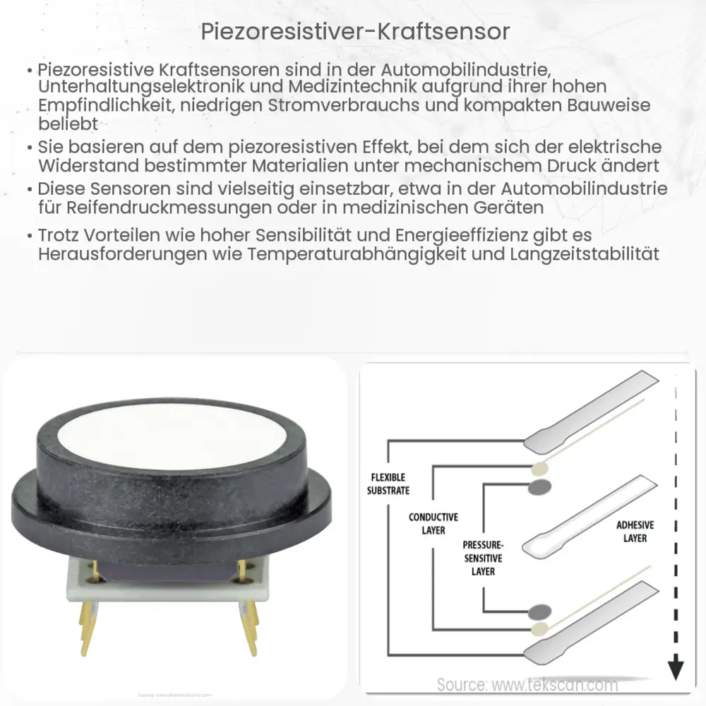 Piezoresistiver Kraftsensor | Wie es funktioniert, Anwendung & Vorteile