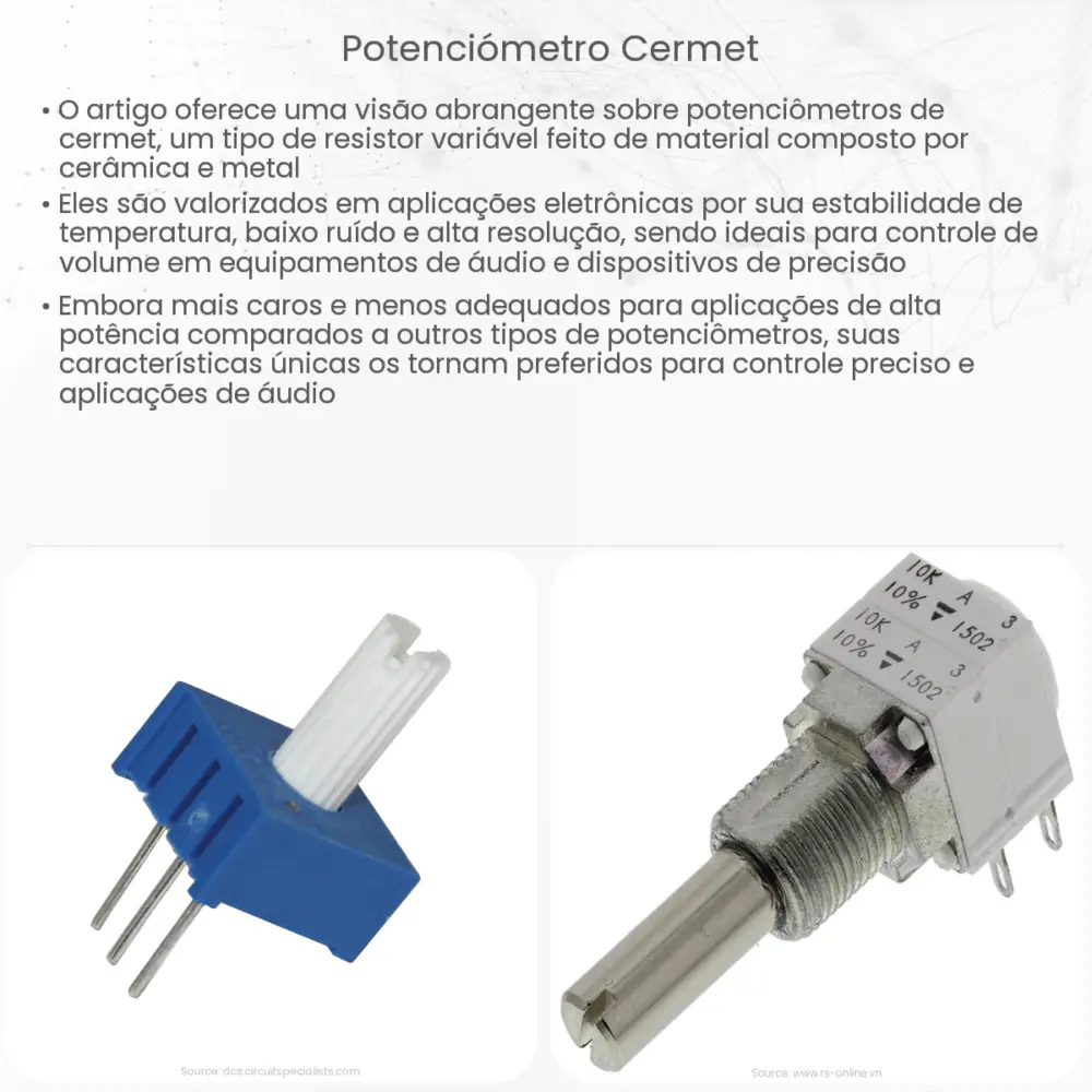 Potenciómetro Cermet | Como funciona, aplicação e vantagens