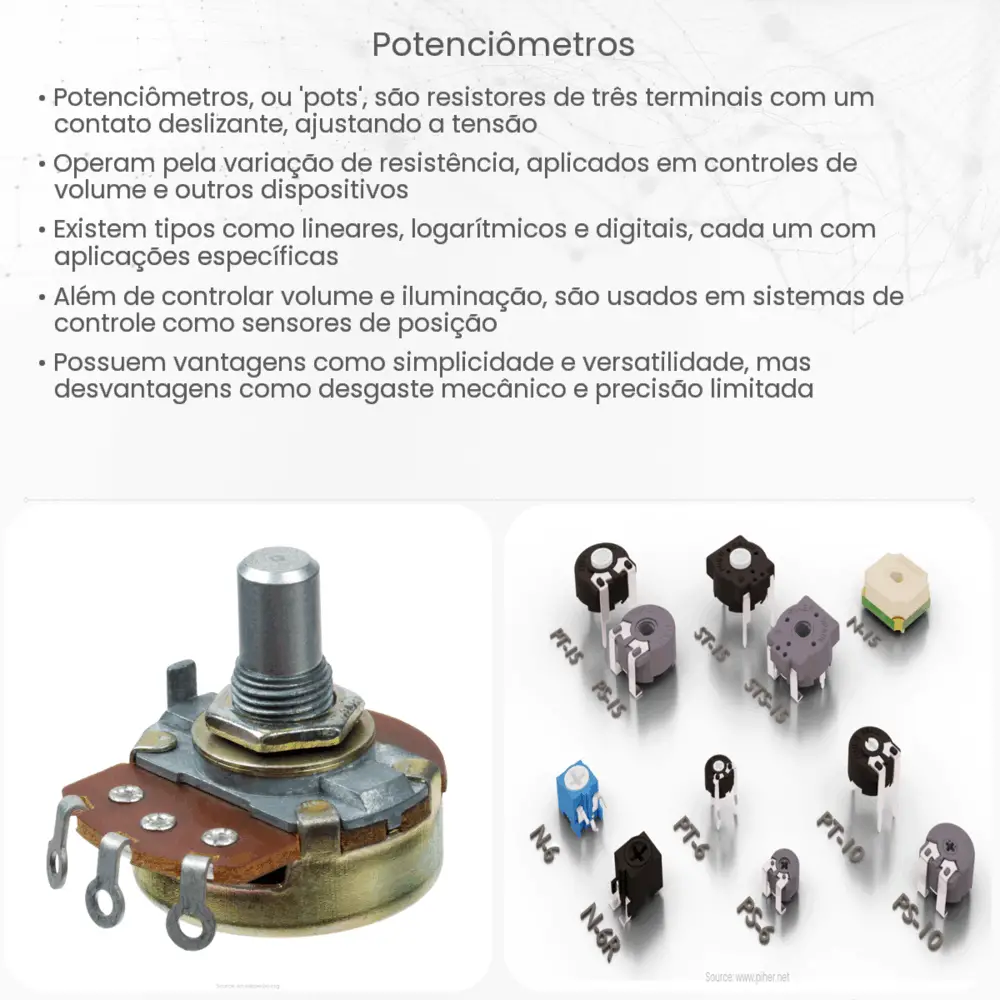 Potenciômetros | Como funciona, aplicação e vantagens