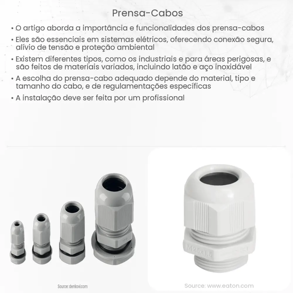 Prensa-cabos | Como funciona, aplicação e vantagens