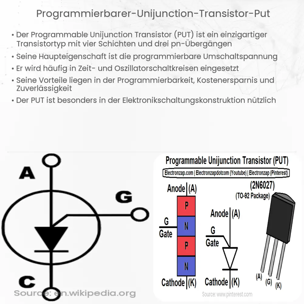 Programmierbarer Unijunction-Transistor (PUT) – Electricity – Magnetism