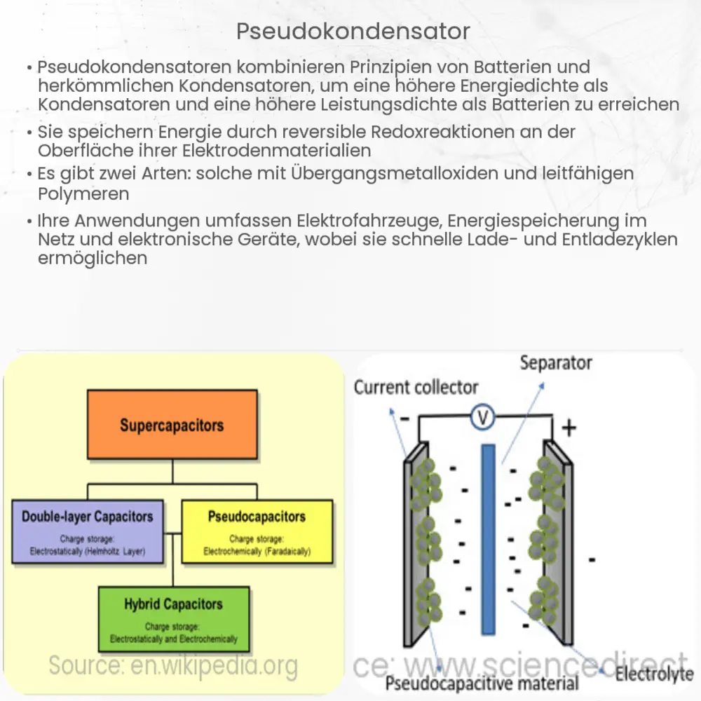 Pseudokondensator | Wie es funktioniert, Anwendung & Vorteile