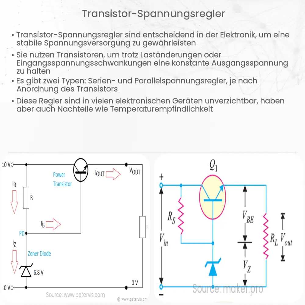 Transistor-Spannungsregler | Wie es funktioniert, Anwendung & Vorteile