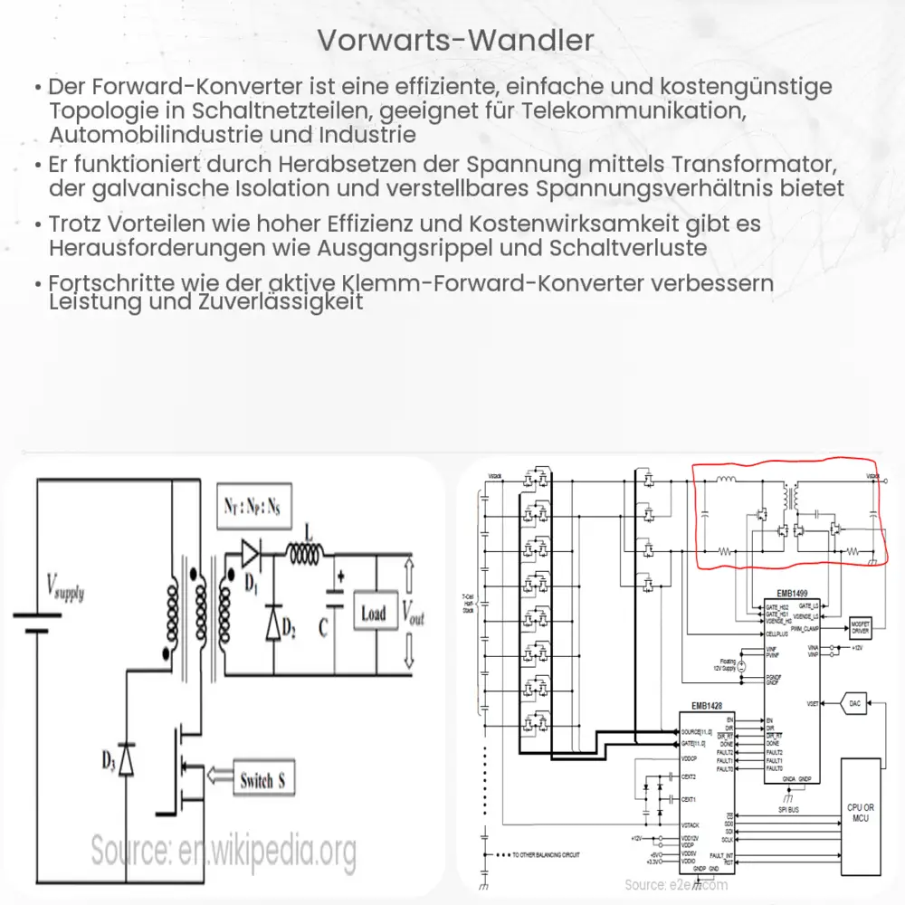 Vorwärts-Wandler | Wie es funktioniert, Anwendung & Vorteile