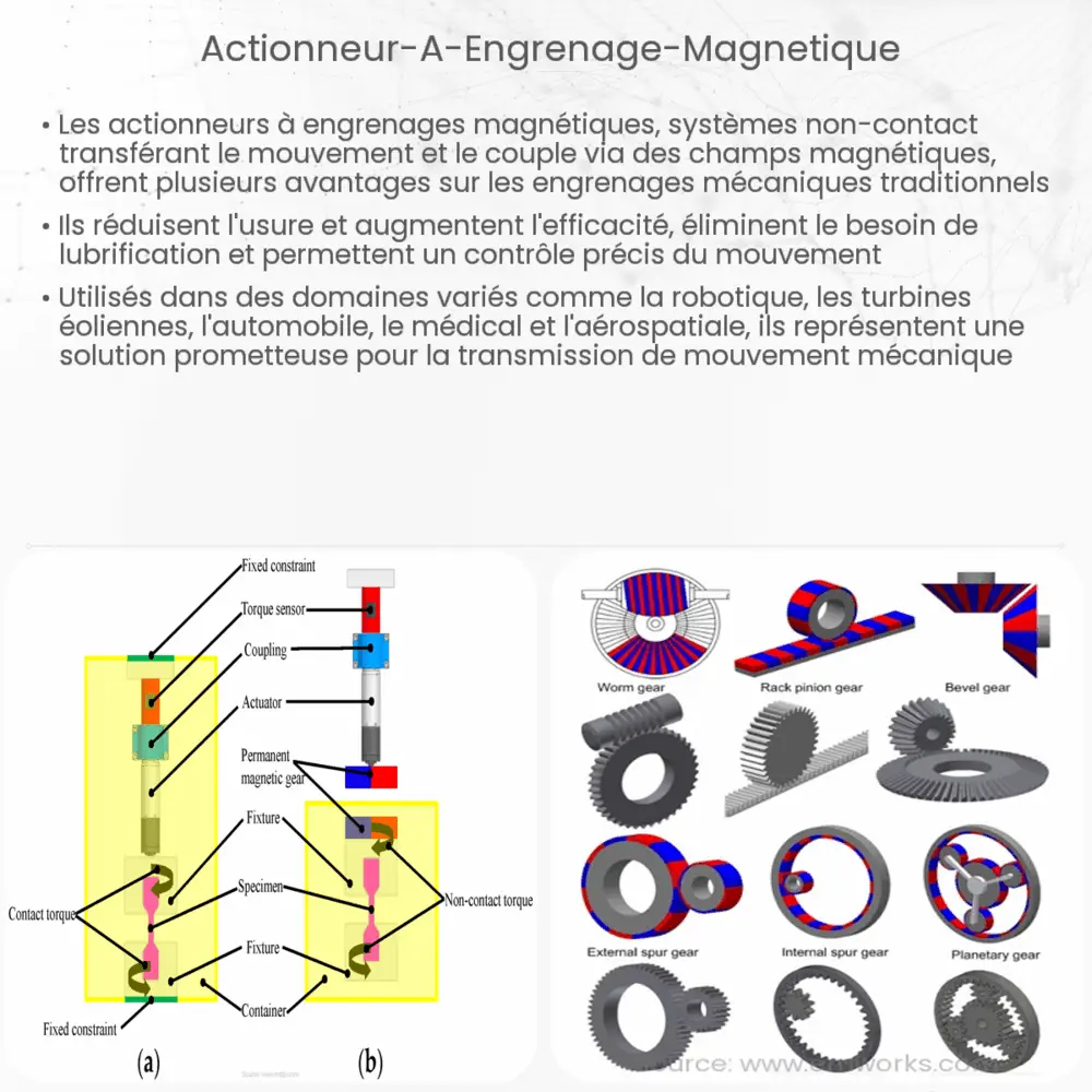 Actionneur à engrenage magnétique – Electricity – Magnetism