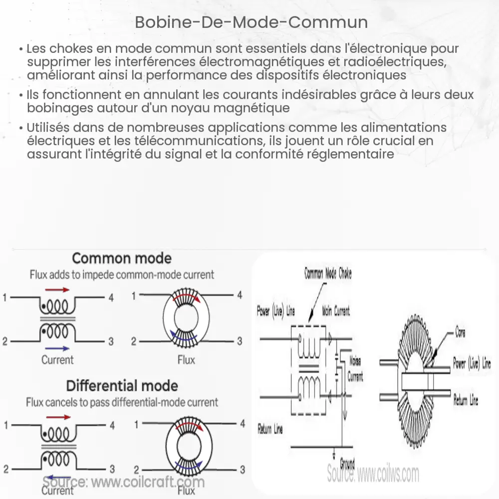Bobine de mode commun | Comment ça marche, application et avantages