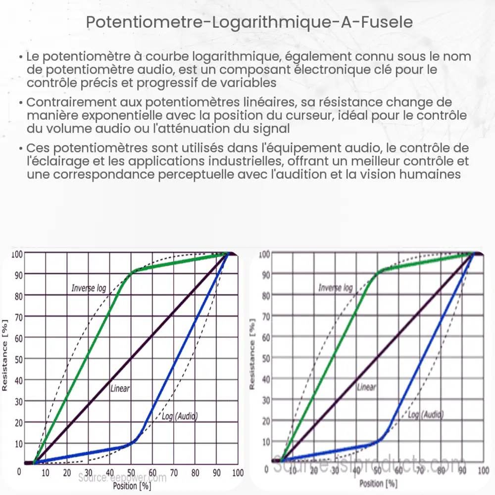Potentiomètre Logarithmique à Fuselé | Comment ça marche, application ...