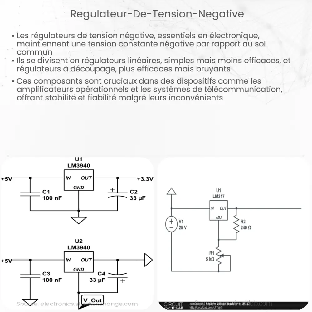 Régulateur de tension négative – Electricity – Magnetism