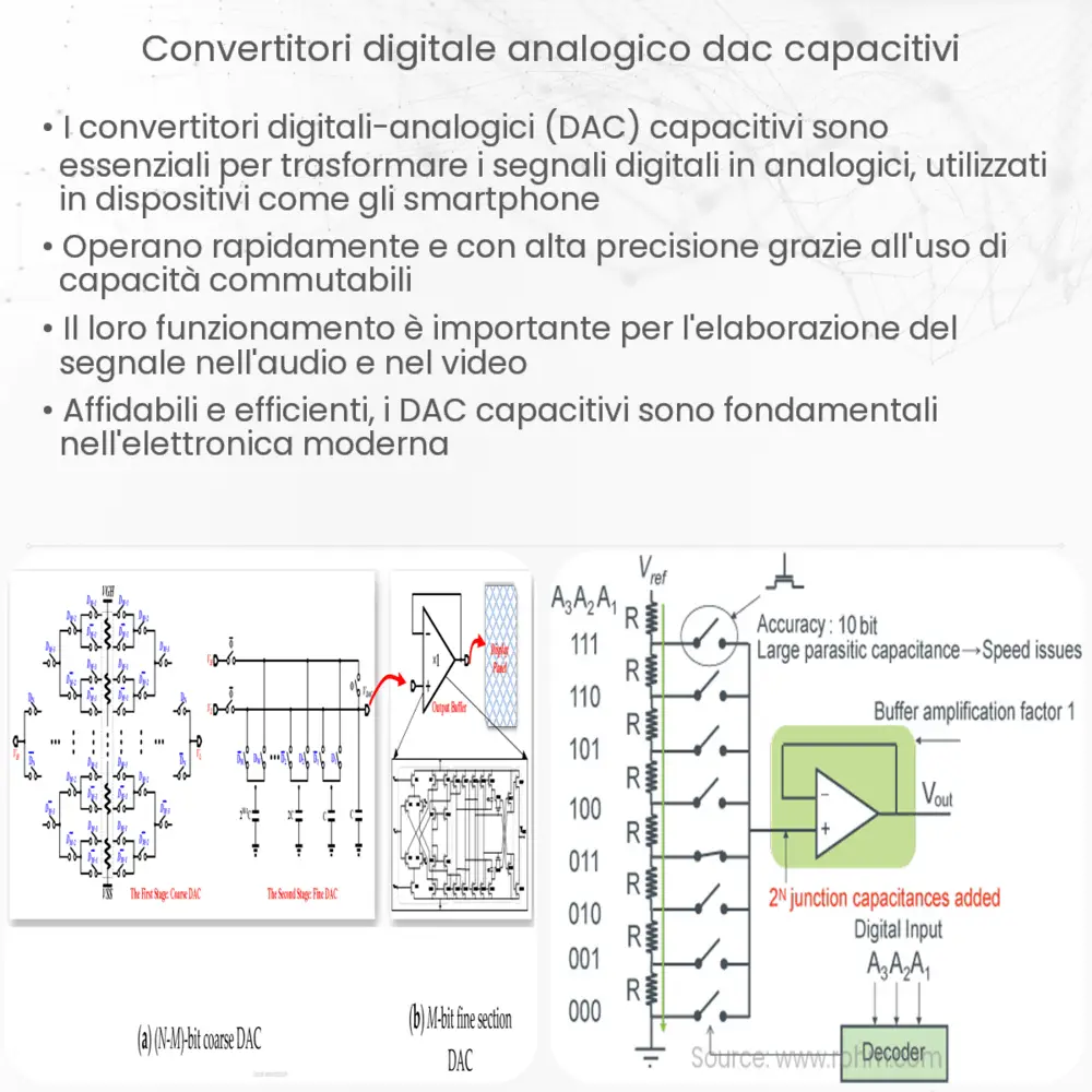 Convertitori digitale-analogico (DAC) capacitivi| Come funziona, Applicazione e Vantaggi