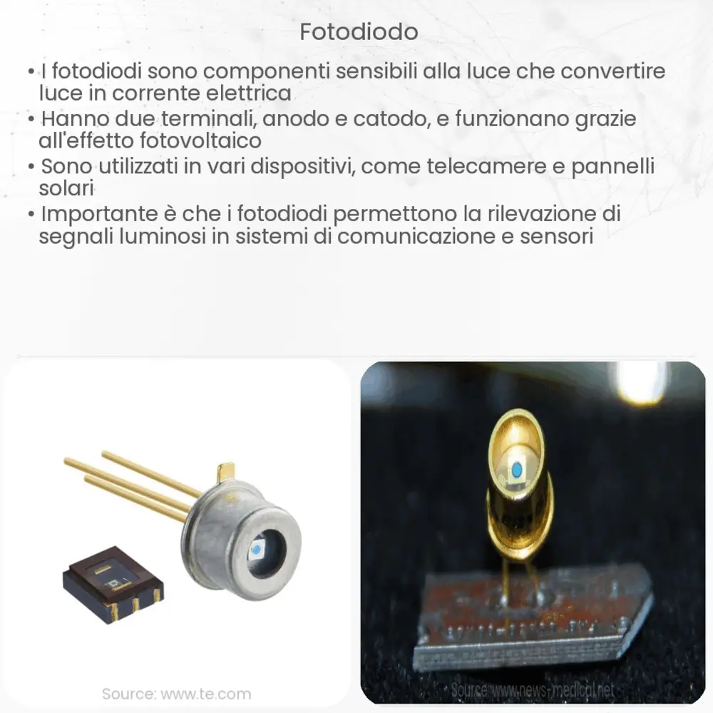 Fotodiodi| Come funziona, Applicazione e Vantaggi